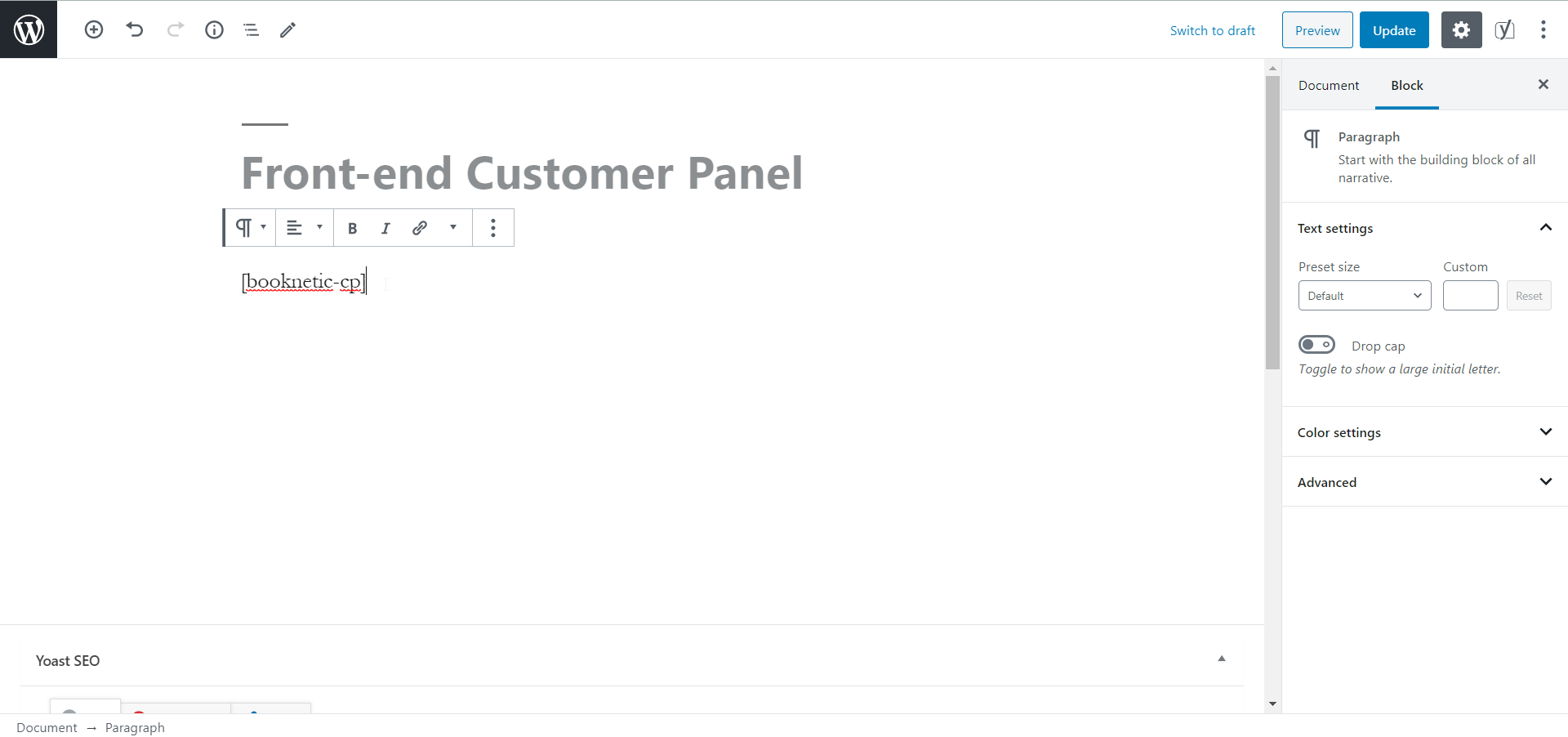 Front-end Customer Panel - Booknetic